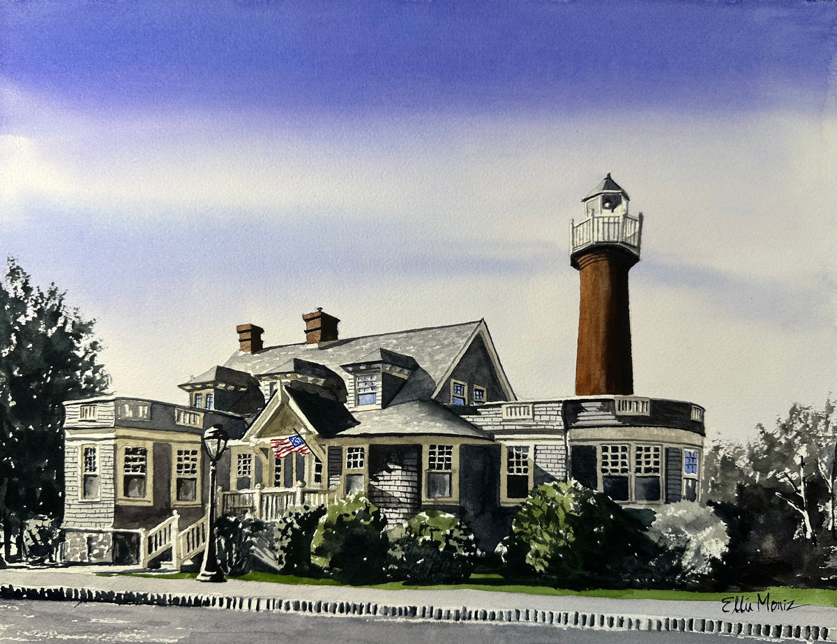 Sedgeley Club/ Turtle Rock Lighthouse– Ellie Moniz Watercolors