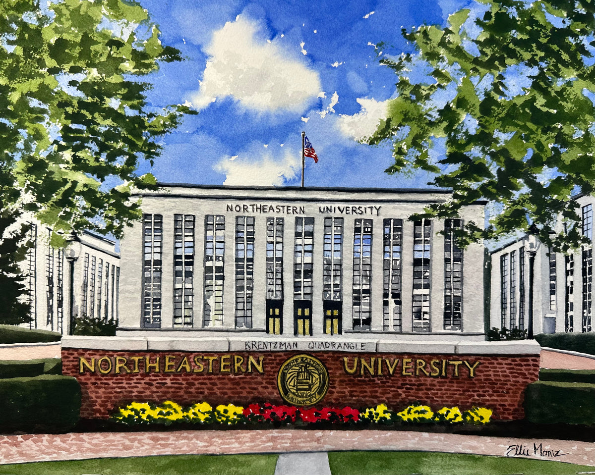 Northeastern University– Ellie Moniz Watercolors