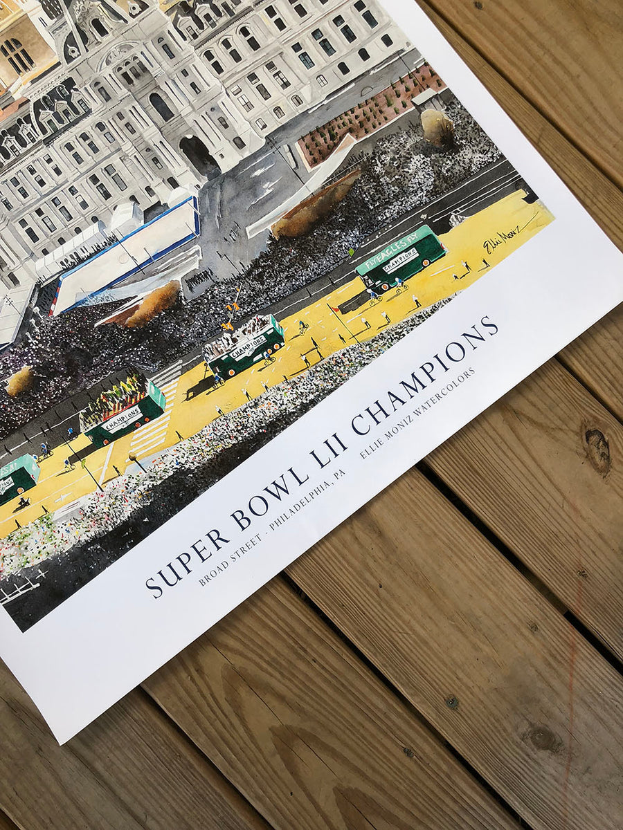 Limited Edition 2018 Eagles Parade - Poster– Ellie Moniz Watercolors